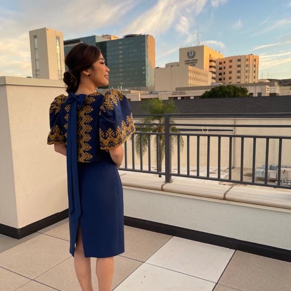 Jearson Demavivas | Dresses | Handwoven Filipiniana Terno Blouse And ...